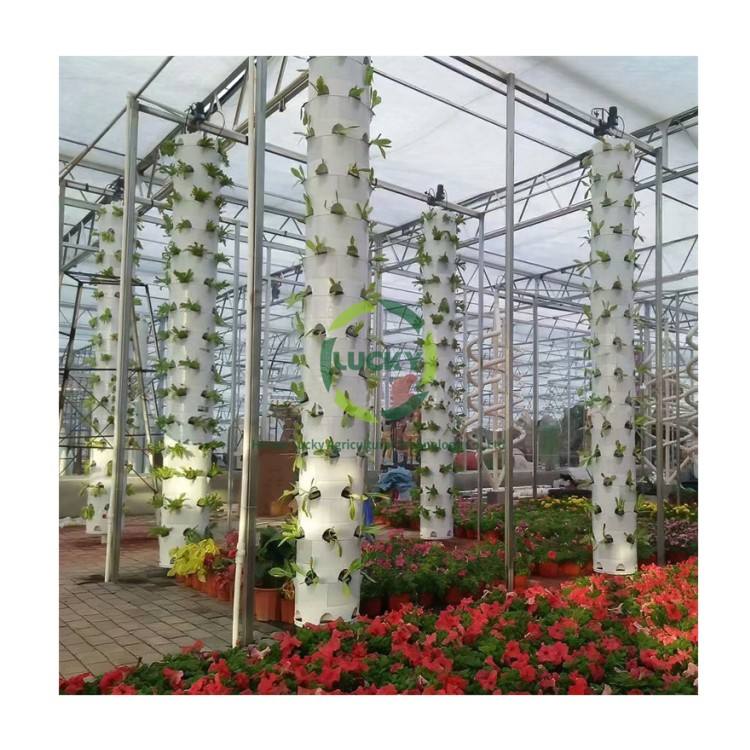 Hydroponic Greenhouse Indoor Plant Vertical Tower Growing Systems ...