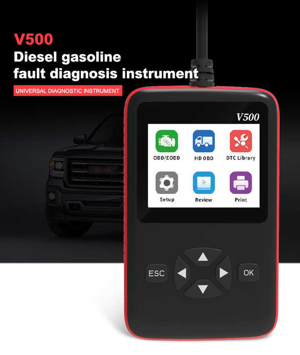 OEM Factory V500 Obd2 Truck Car OBD Scanner Car Multibrand Scanner Diagnostic Tool OBD 2 Auto ...