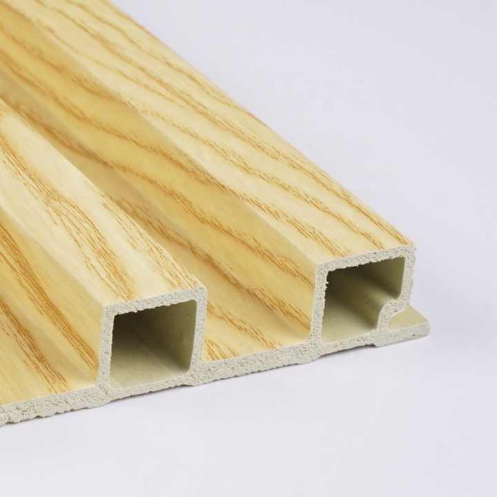 Fluted Hollow WPC Cladding Slats - Seamless Carbon Board