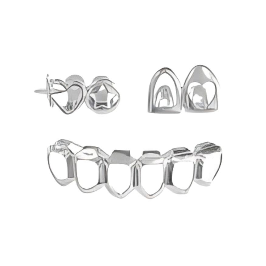 Planet and Heart-shaped Design Copper Dental Decoration, Unisex Hip-hop ...