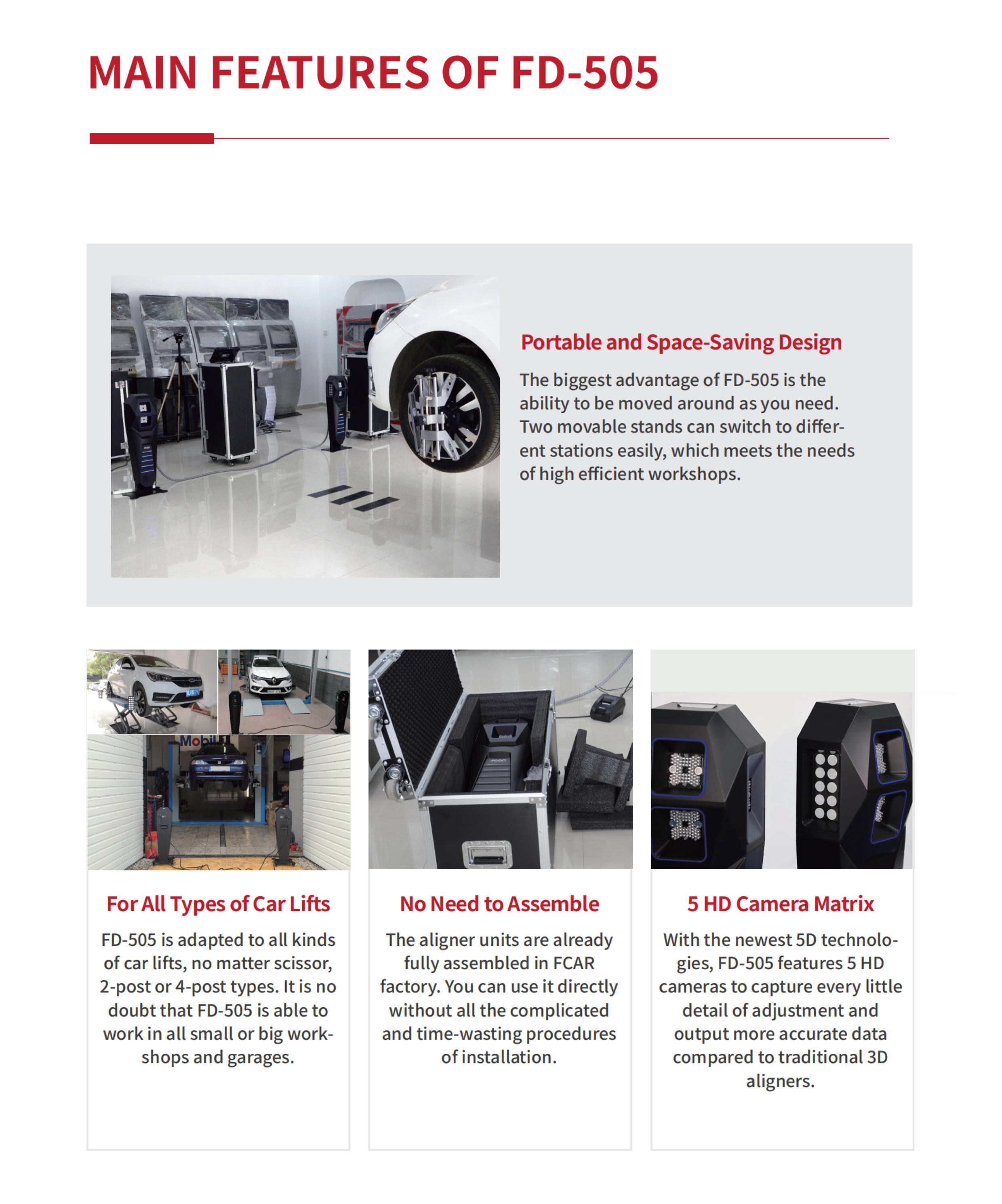 FCAR FD-505 wheel alignment software free download with 5 space saving ...