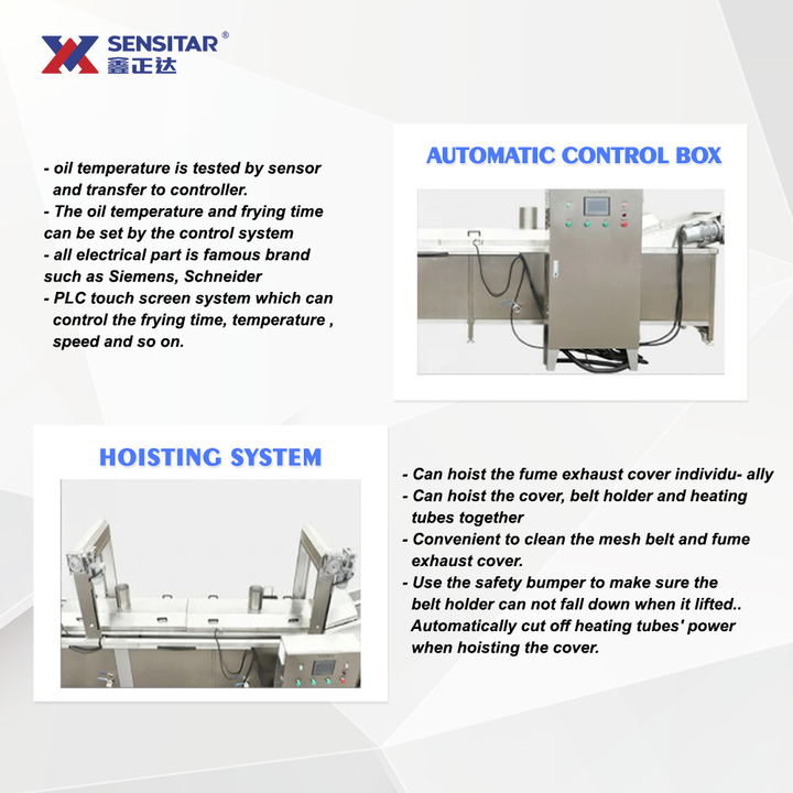 Sensitar 300kg/h Deep Pressure Fryer Food-Grade Oil Filtration Crispy ...