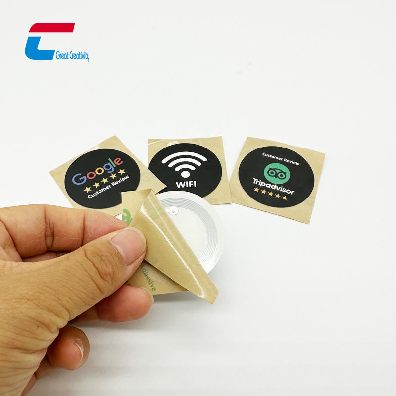 Dia 75/100mm Round NTAG 213 Tap to Give Sticker Labels QR Code Custom ...