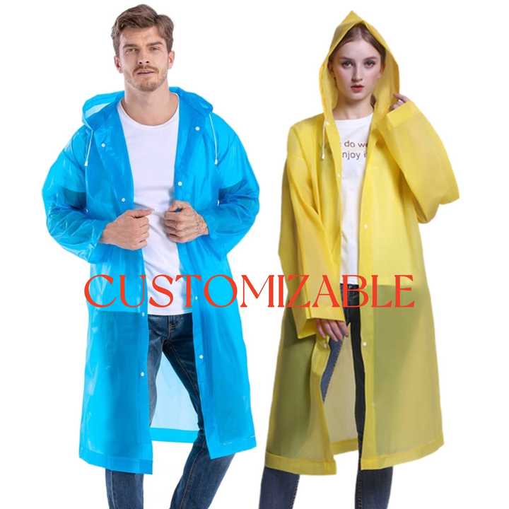 Rain Coat Add Your Own Logo Text Custom Personalized Poncho for Women ...