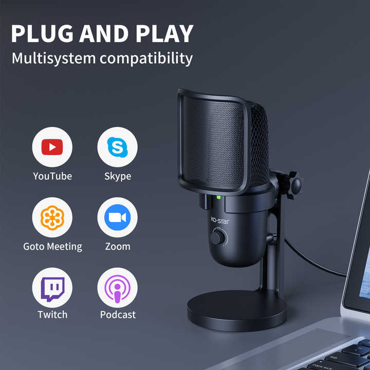 Professional Studio Recording USB Microphone - KO-STAR M-640
