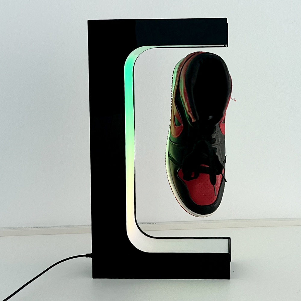 Magnetic Rotating Shoe Display - 360° LED Acrylic Stand