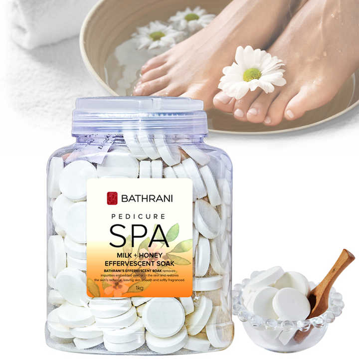 In Stock Effervescent Soak Foot Bath Tablet Pomegranate Milk & Honey ...
