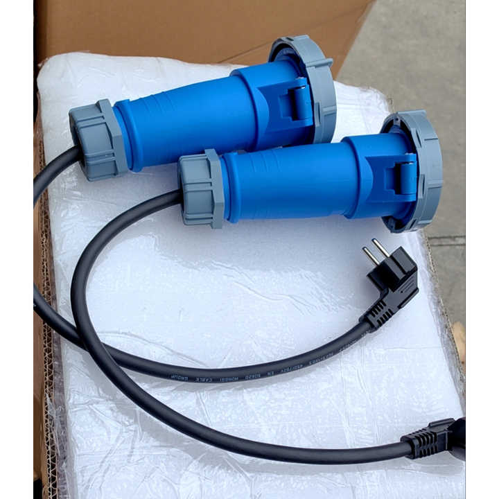32A CEE Socket EV Charger Adapter to 16A Schuko Plug for Electric ...