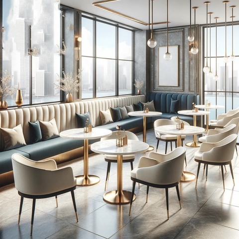 Luxury L Shape Corner Dining - Perfect for Cafes & Restaurants