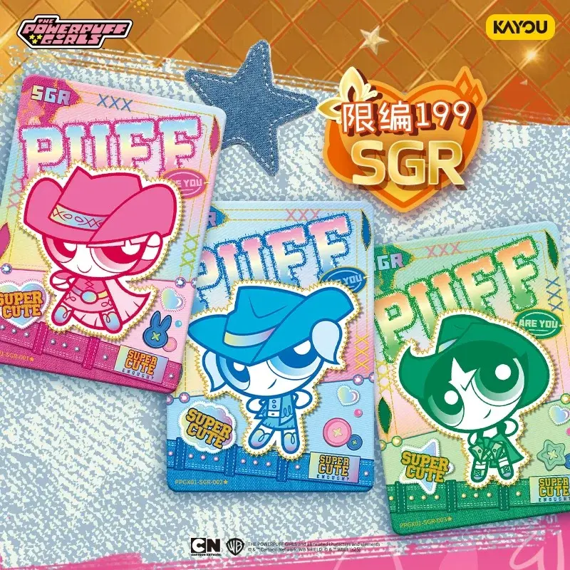 POWERPUFF GIRLS Blind Box Collectible Card Game Anime Character Cute ...