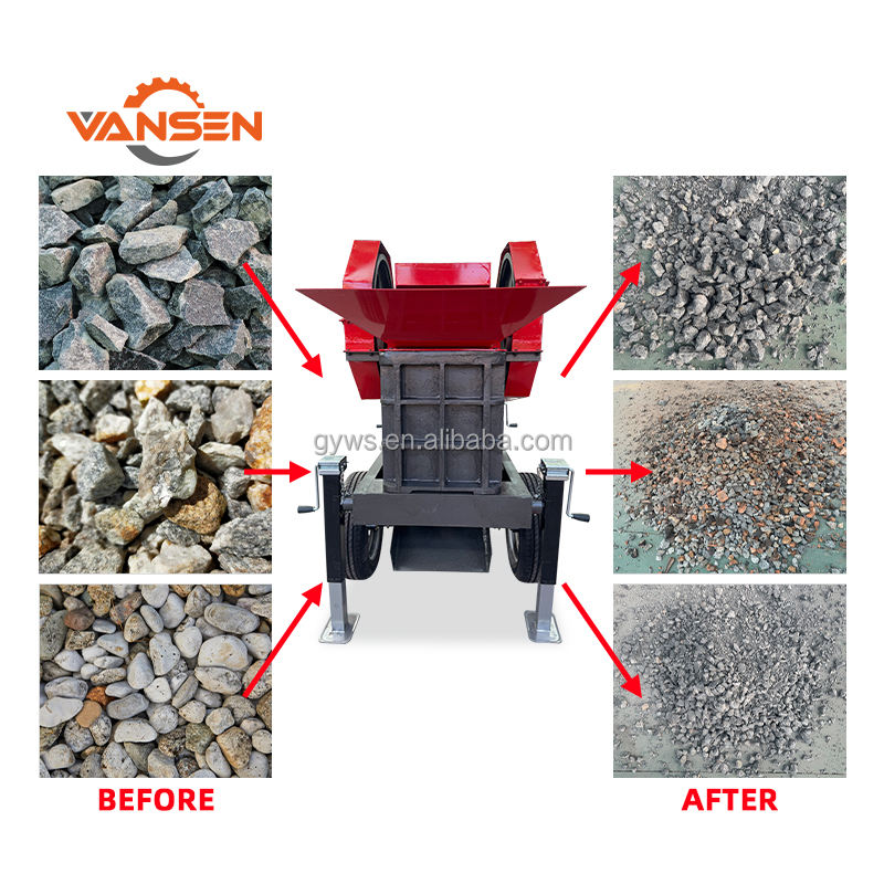 Mobile Portable Mining Granite Gravel Rock Ore Coal Jaw Crusher Machine ...