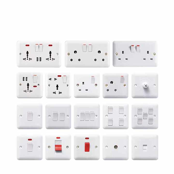 Custom UK Ivory New Design Wall Switches Universal 5 Pin 13amp ...