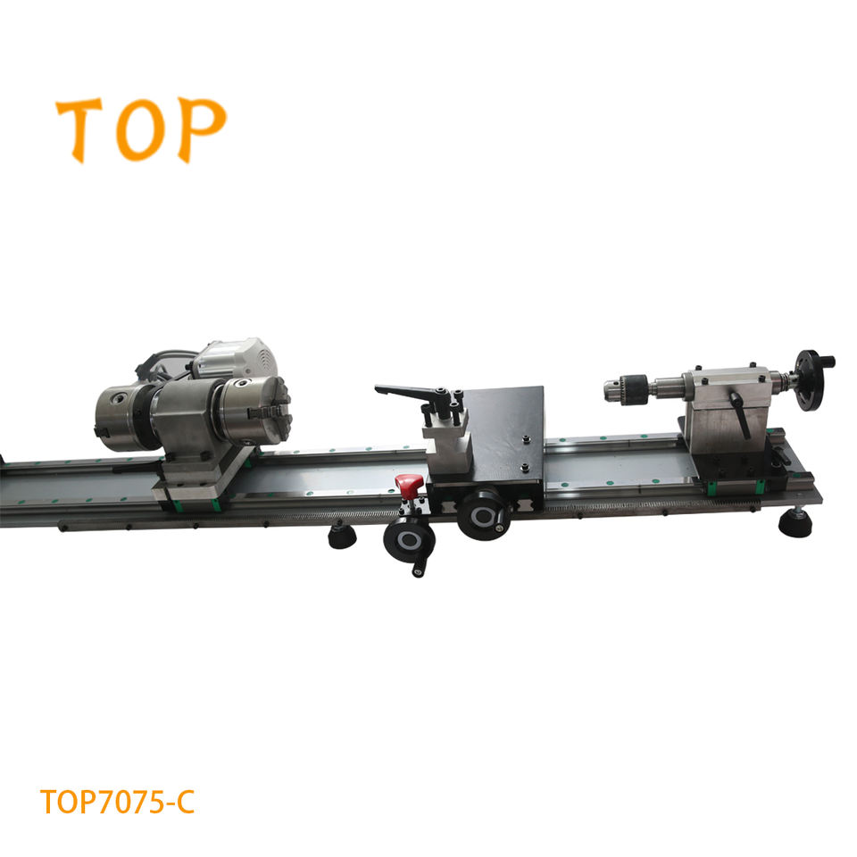 TOP-7075C Variable Speed Double Chuck Pool Cue Repair Lathe Machine ...