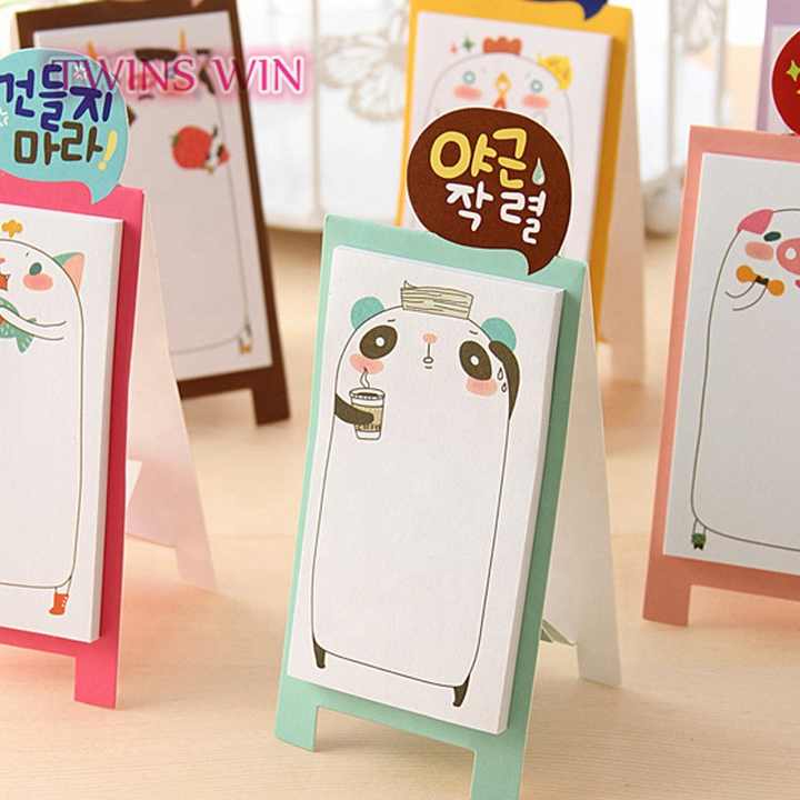Modern Style Portable Sticky Notes Memo Pad Creative Cute Animal Sticky ...