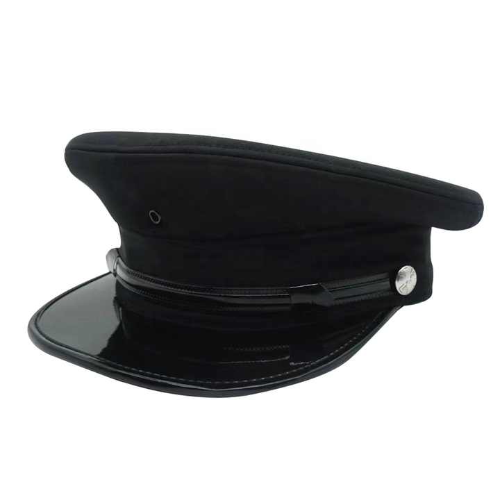 100% Polyester Tactical Officers Service Cap Uniform Peaked Cap ...