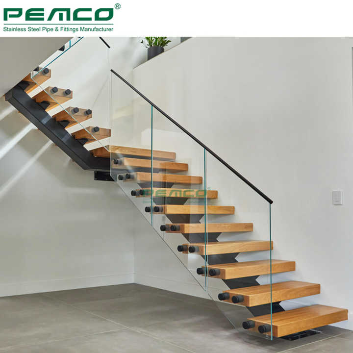 Foshan Modern Wooden Staircase Floating Straight Stairs Customized ...