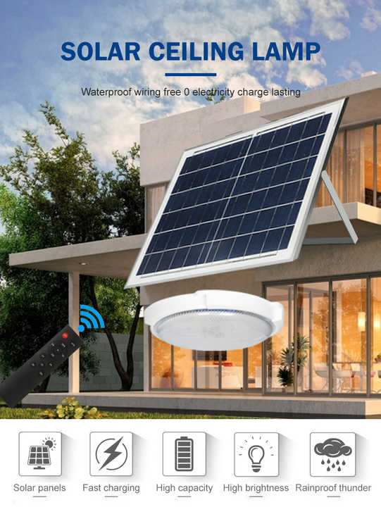 Indoor Solar Ceiling Light 100w 200w 300w Indoor Solar Light Home House ...