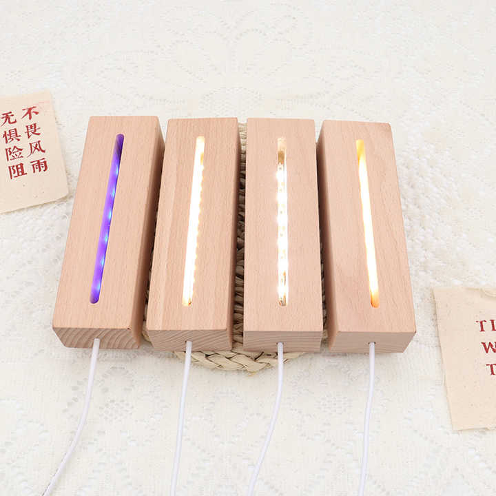 H 5.9 Inch Rectangle Warm White Light Conversion Acrylic 3d Night Light ...