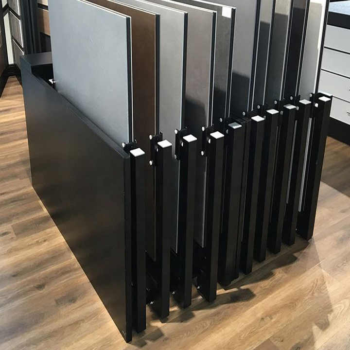 Custom New Ceramic Tile Display Rack Customized Metal Sliding Display ...