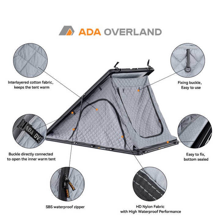 ADA OVERLAND Easy Usage Car Roof Warm Inner Tent for Extreme Weather ...