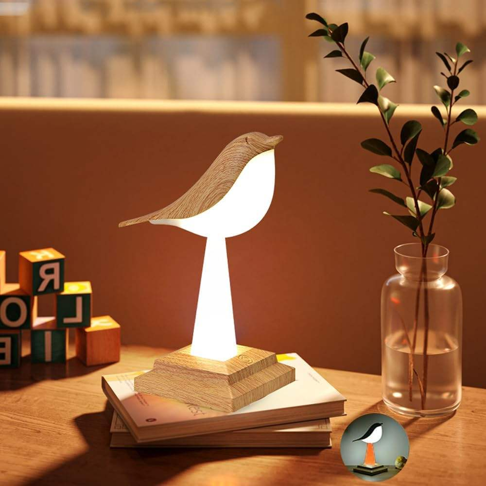 Modern Bedside Night Light Touch Control Cordless LED with RGB & Warm ...