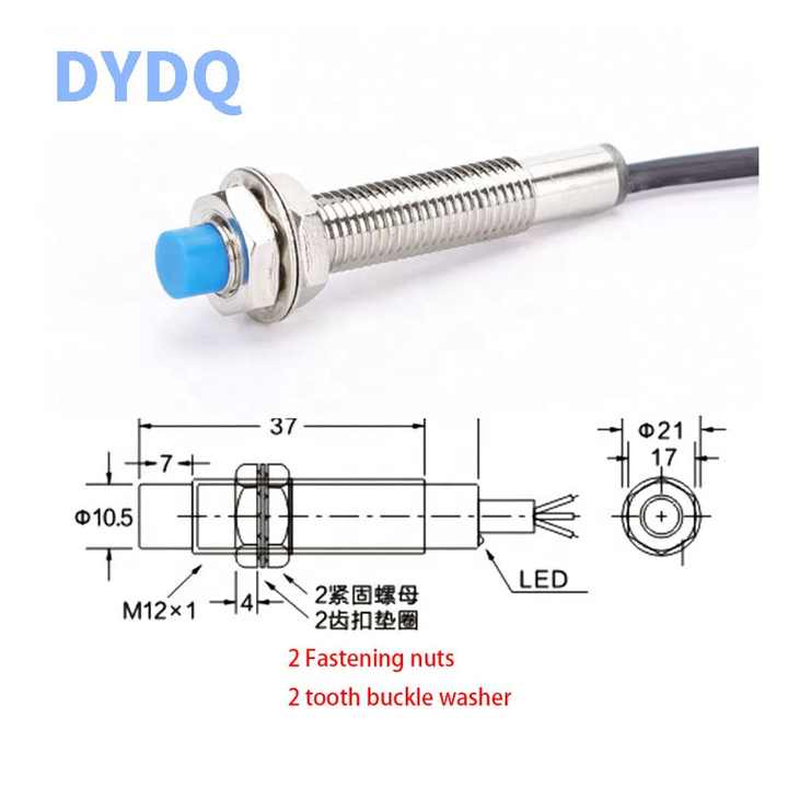 LJ12A3-4-Z/BX 300mA 3 Wire NPN NO 4mm Inductive Sensor Proximity ...