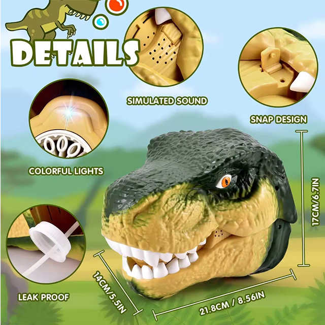 T-rex Bubble Blower Toys with Lights & Sound 2 Modes Realistic Dinosaur ...