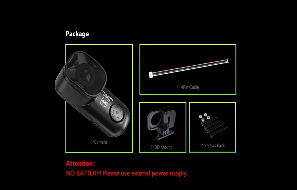 RunCam Thumb Pro 4K V2 Bigger FOV MINI Action FPV Drone Camera 16g ...