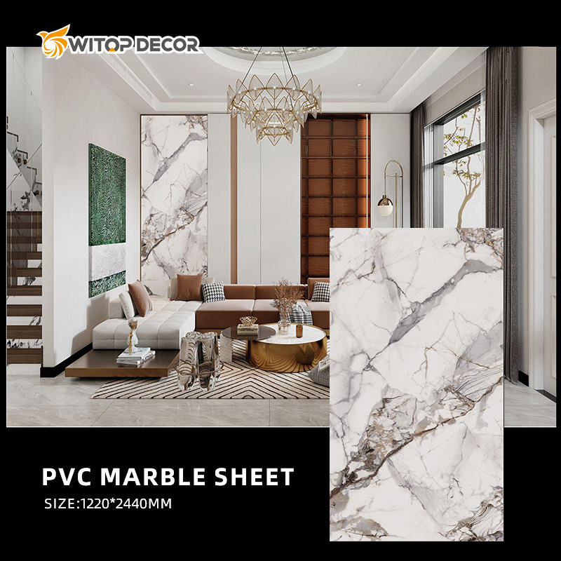 UV Marble Pvc Plates Sheet - Durable Waterproof Panel for Interior ...