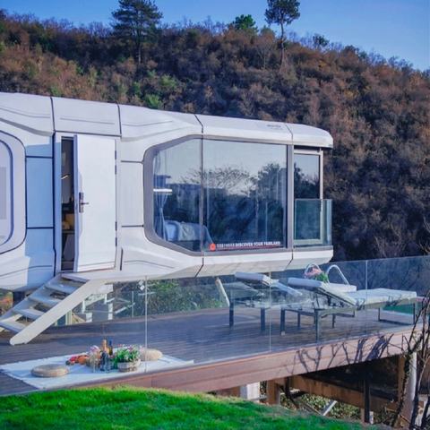 VOLFERDA E7 Space Capsule House Prefab Houses Set kitchen Cabinet ...