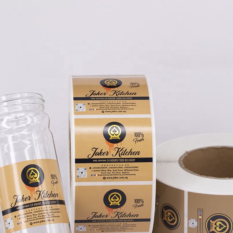 Personalized Waterproof Custom Hot Stamping Gold Foil Roll Label ...