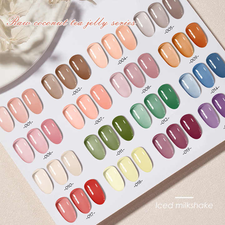 Natural Colors Milky Jelly Gel Semi Permanent Non Toxic Vegan Shimmer ...