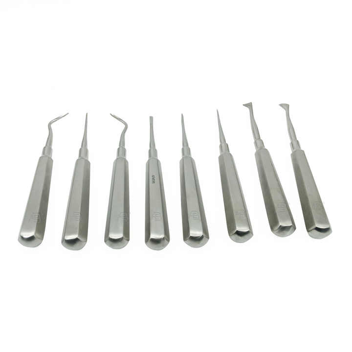 8PCS/Set Dental Elevator Stainless Steel Teeth Extraction Tools Kit ...