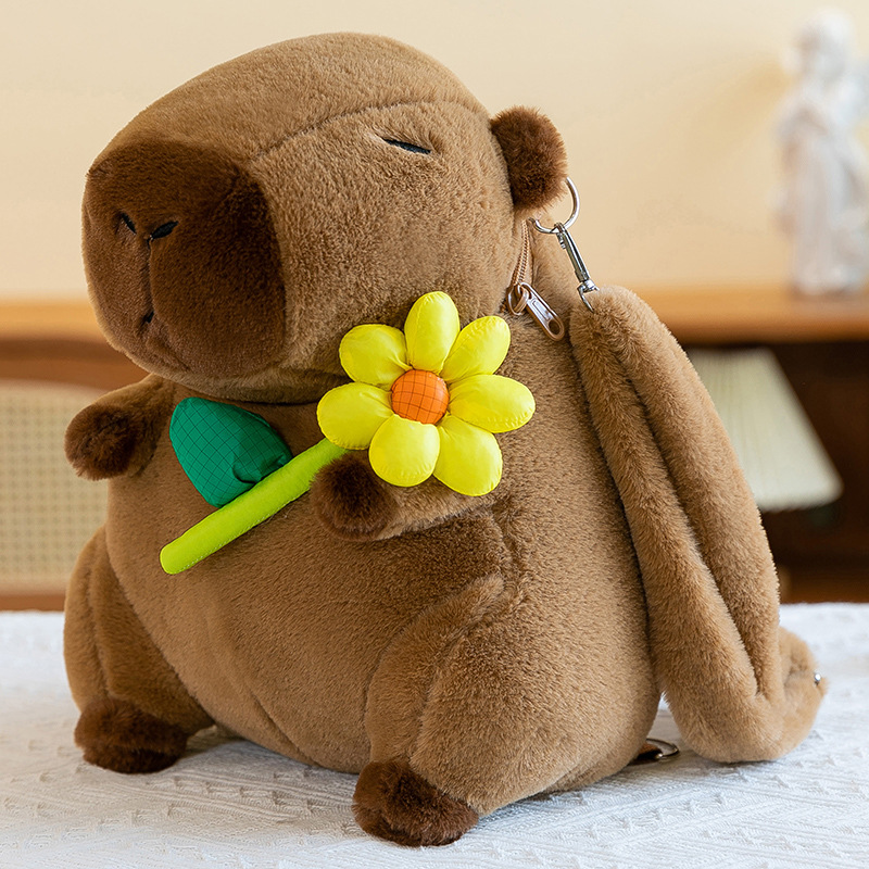 New Cross-Border Capybara Backpack Cute Cartoon Girl Doll Soft Capybara ...