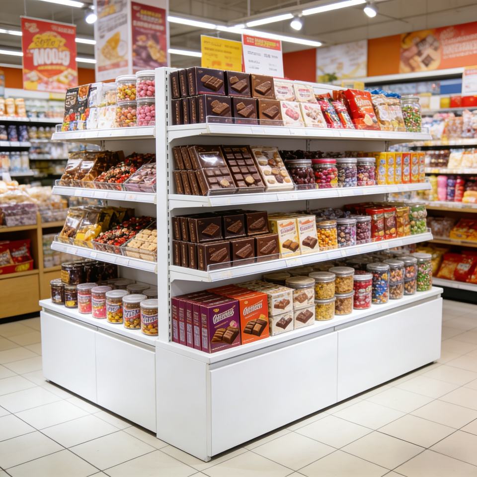 Rotating Snack Display Cabinet Biscuits Display Shelf for Supermarket ...