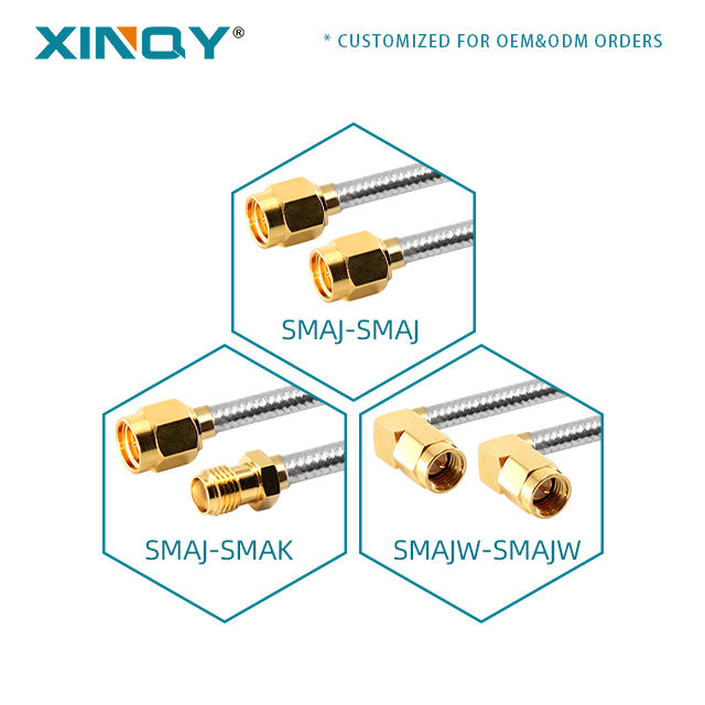 XINQY Semi-Flexible Interconnect RG402 CR141 RF Cable SMA Connector 8-9G 100m PVC Copper ...