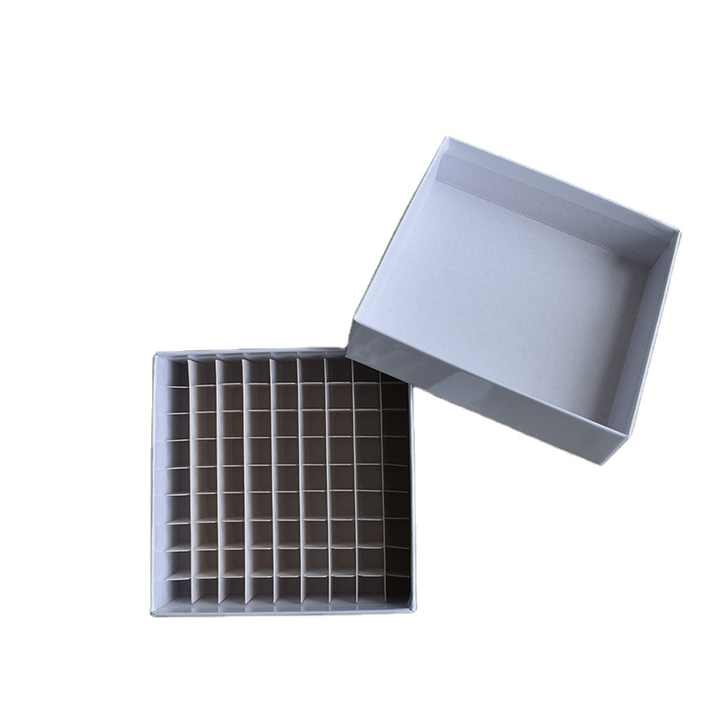 Cardboard Cryobox 81/100 Paper/Plastic Grid Cryovial Storage Box ...