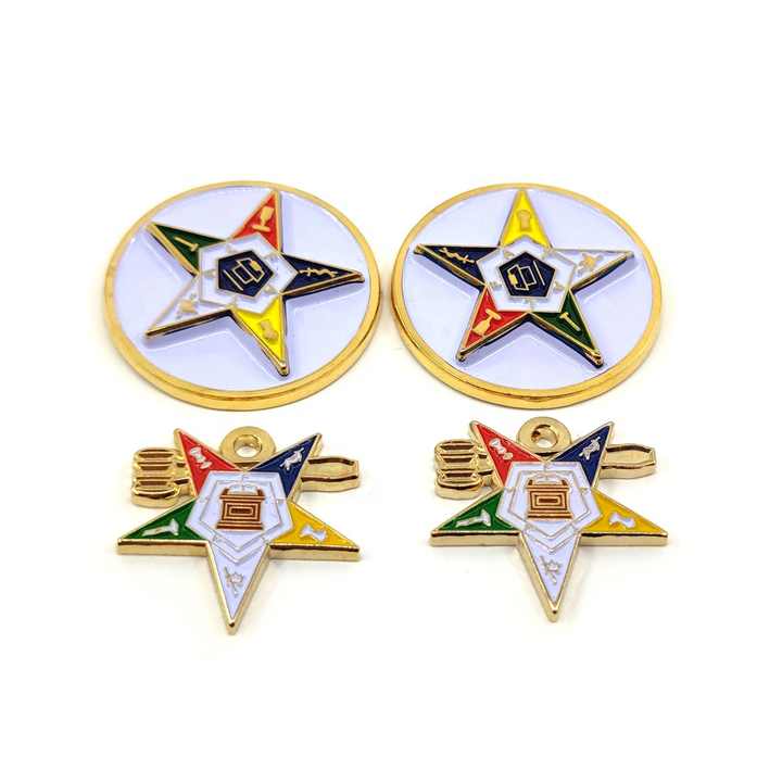 OES Masonic Car Emblem Freemasonry Regalia OES Pin Badge Customized ...