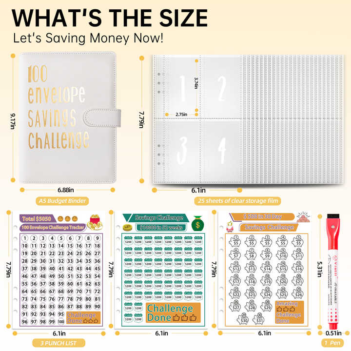 100 Envelope Savings Challenge/52 Week Savings Challenge targeting ...