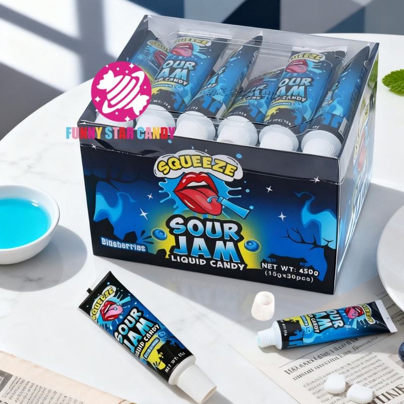 Toothpaste Shape Sour Jam Liquid Candies ODM Custom Sweets Fruity ...