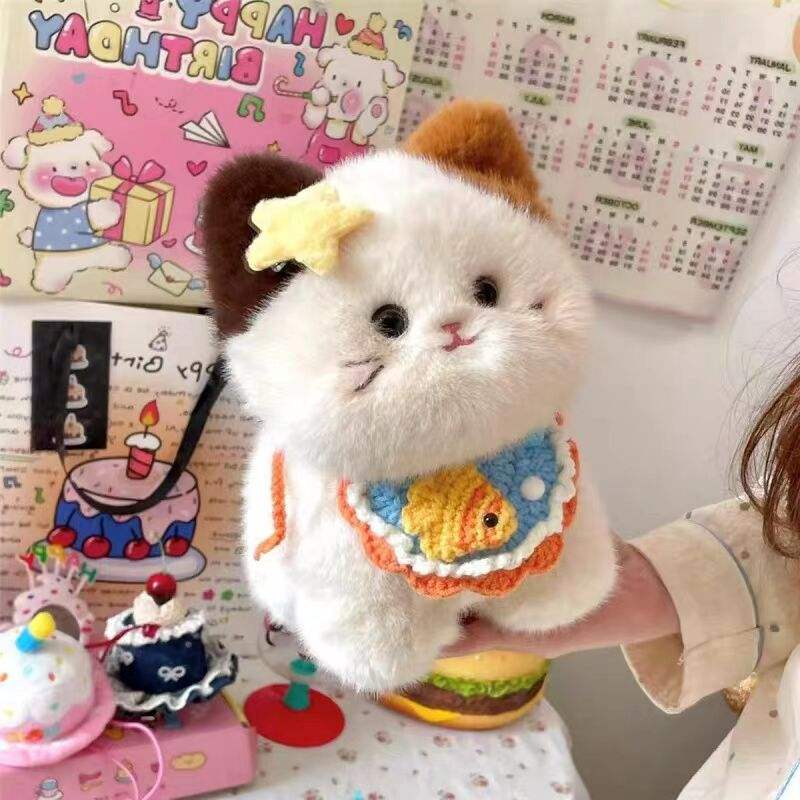 2025 New Lovely Animals Plush Toy Soft Cat Plush Toy Made of Fabric ...