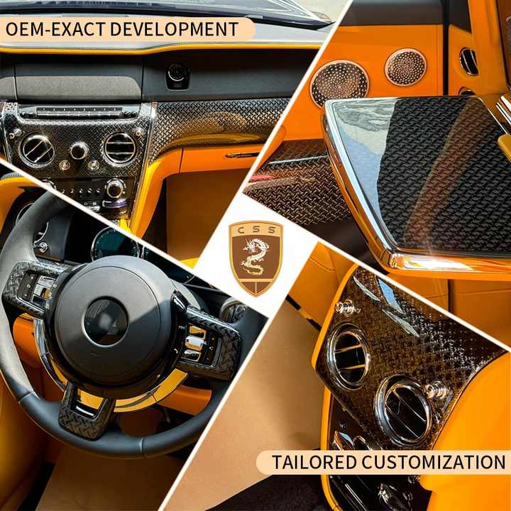 For Rolls Royce Cullinan SUV Model Car Interior Kit Upgrade Black-B ...