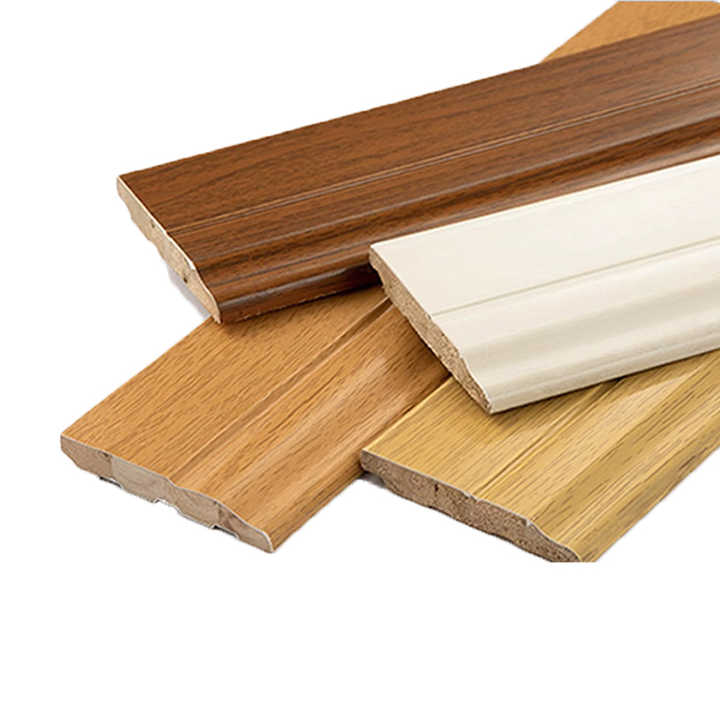 Modern MDF Skirting Board With PVC Cover Wooden Baseboard Door Jamb ...