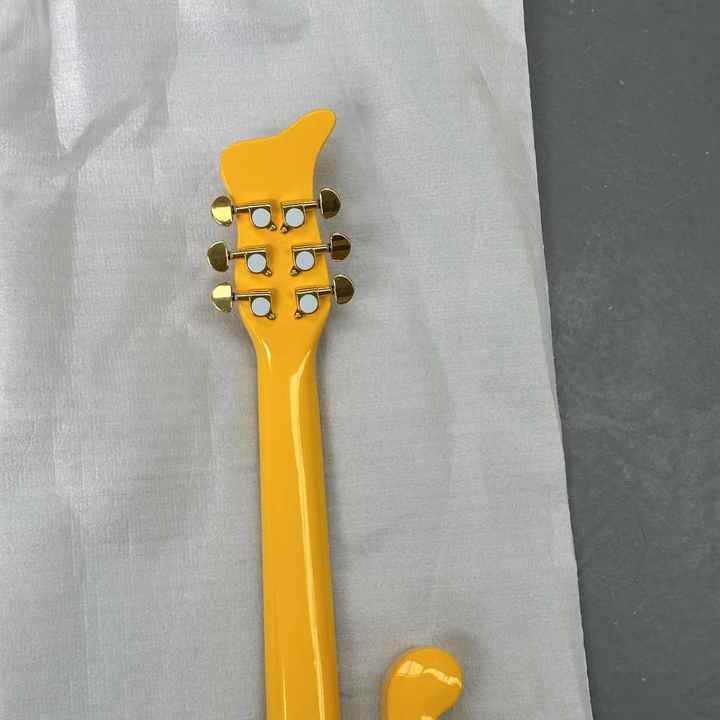 Solid Yellow 6-String Electric Guitar with HS Pickup Gold Hardware Fast ...