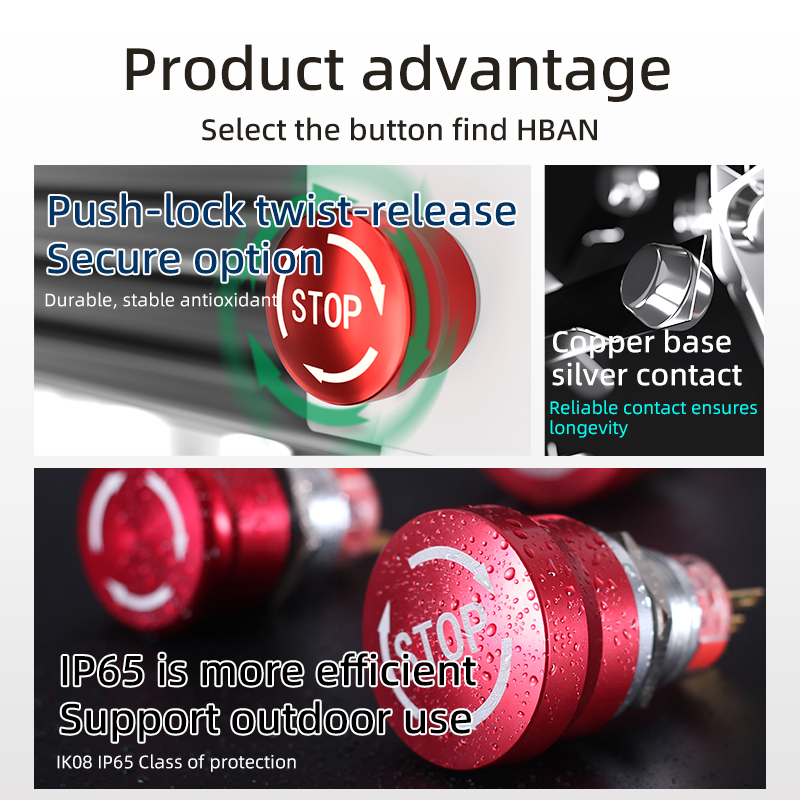 Wholesale Emergency Stop Mushroom Button Waterproof & Metal ...