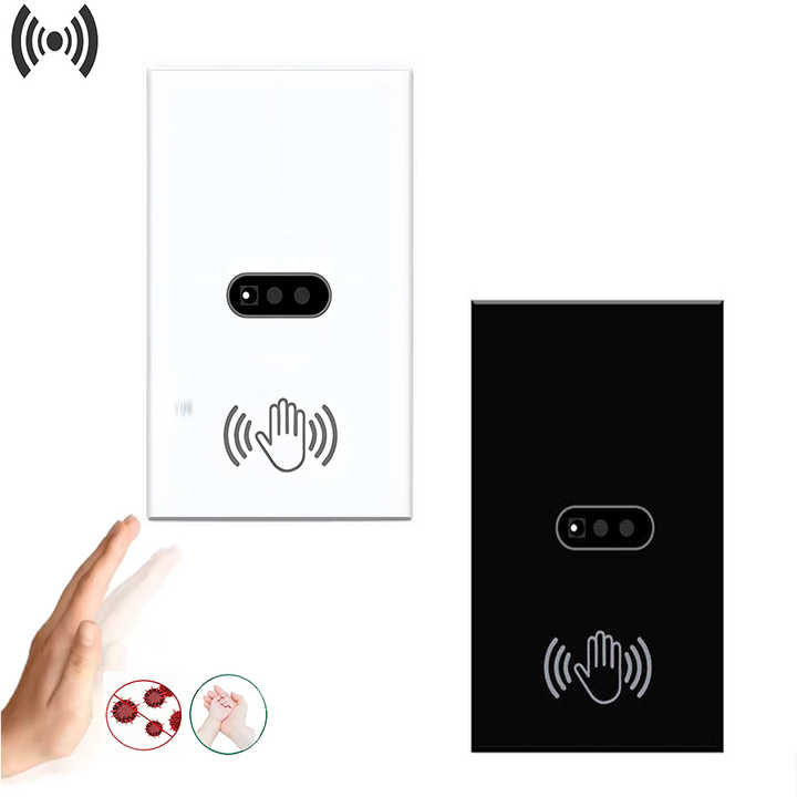 Smart Glass Screen Panel Wall Light Switch Infrared Sensor Double Pole ...