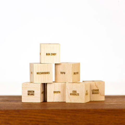 20mm Natural Beech Wood Building Blocks Children's Educational DIY Toy ...