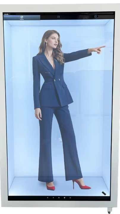 49 Inch AI 3D Holographic LCD Transparent Display Cabinet Showcase ...