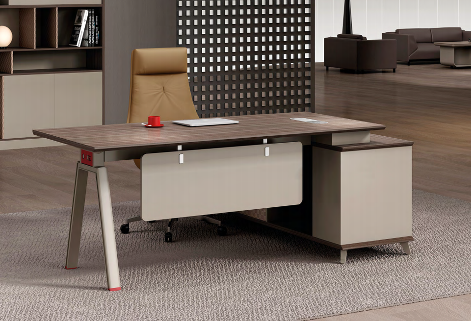 Multifunction Office Desk Computer Desk with Shelves Wooden Office Desk ...