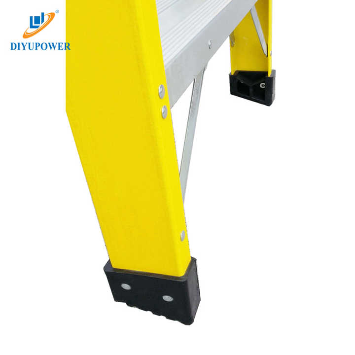 Custom Fiberglass Platform Ladder Insulated Handrail Outdoor Folding ...